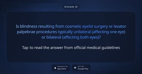 Is Blindness Resulting From Cosmetic Eyelid Surgery Or Levator