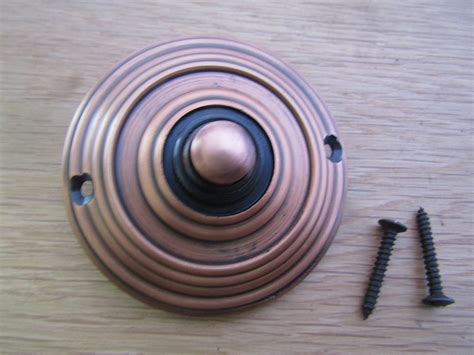 Solid Brass Door Bell Push Vintage Victorian Antique Hard Wired Front