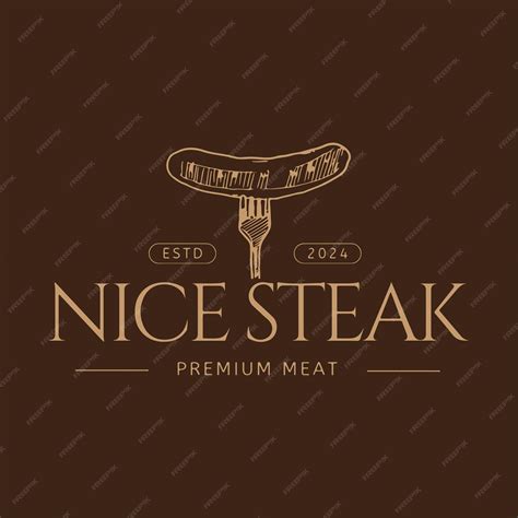Premium Vector Meat Resto Logo Design For Cullinary Owner Shop Or Graphic Designer
