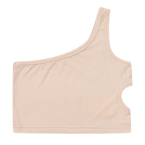 Weiyll 3 Pack Camisole Tops For Girls One Shoulder Racerback Crop