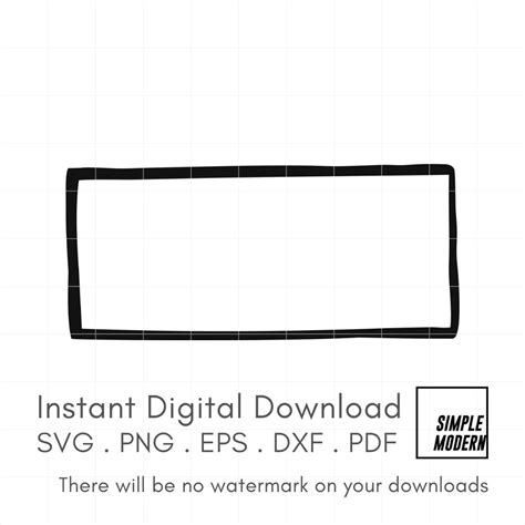 Hand Drawn Rectangle Svg Geometric Shape Drawing Outline Instant