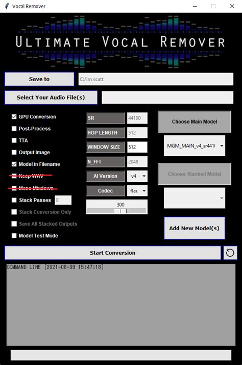 Github Flashlightetultimatevocalremoverguikiwami Gui For A Vocal Remover That Uses Deep