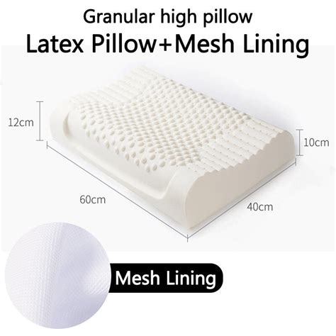 Natural Latex Pillow Massage Sleeping Orthopedic P Vicedeal