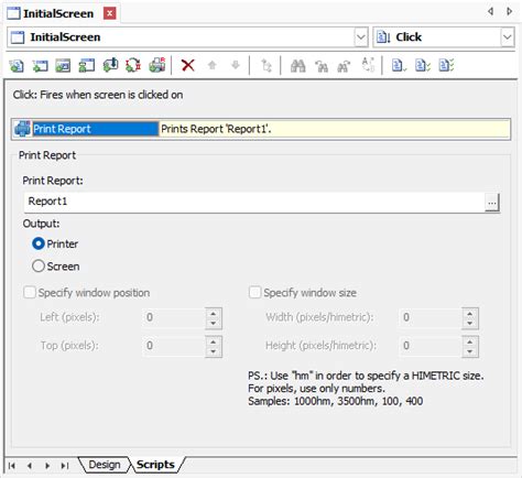 Introduction To Scripts Defining Scripts Picks Print Report