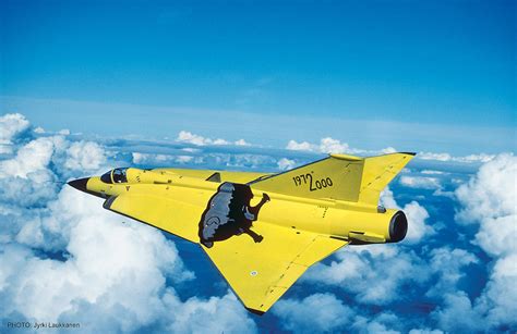 Double Delta Airworthy Saab J35 Draken Fighter Jet Bring A Trailer