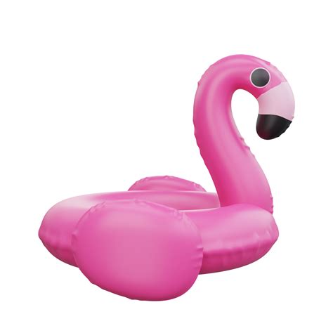 3d Playful Pink Flamingo Float 31900252 Png