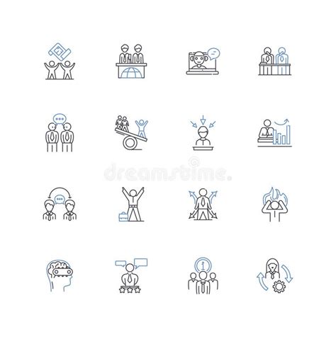 Counselor Line Icons Collection Empathy Trust Confidentiality