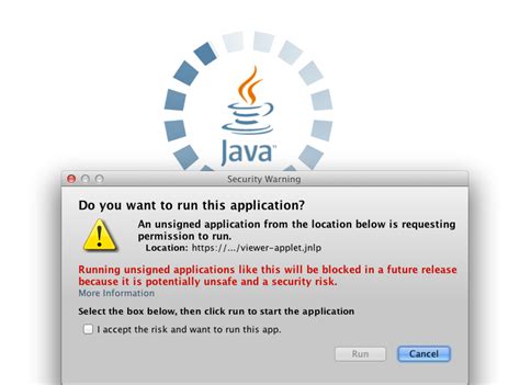 Webcenter Viewer Gives Java Security Warning Unsigned Application