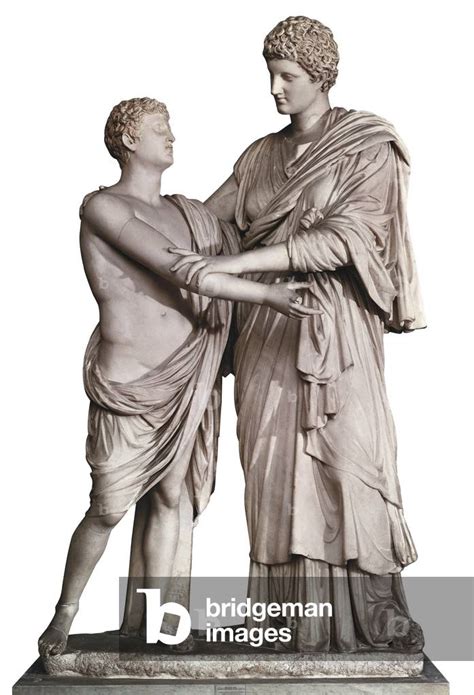 Image Of Orestes And Electra Marble By Roman Imperial Period 27 Bc 476 Ad