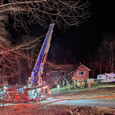Crews Battle House Fire In Ledyard