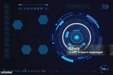 Sci Fi 미래의 사용자 인터페이스 Hud 기술 추상 배경 벡터 일러스트 레이 션 0명에 대한 스톡 벡터 아트 및 기타 이미지 0명 가상현실 개념 Istock