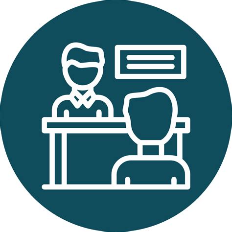 Interviewer And Interviewee Outline Circle Icon 39500369 Vector Art At