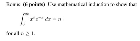 solved bonus 6 points use mathematical induction to show