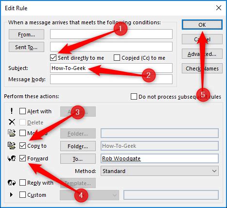 How To Create Server Side Rules In Outlook