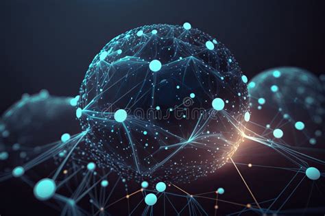 An Abstraction Of Dots And Lines Connecting Global Networks And Digital Communications Stock