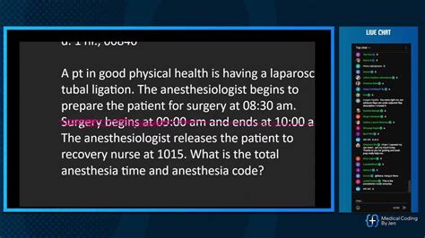 How To Code Anesthesia Time Quickly During A Medical Coding Certification Exam Question Youtube