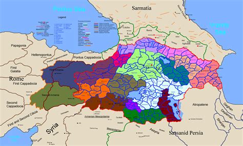 Map Of The Kingdom Of Armenia And Its Provinces