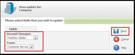 Mass Update In Sage Crm Sage Crm Tips Tricks And Components