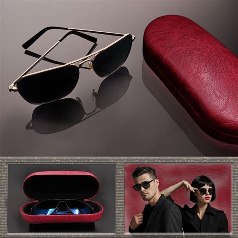 Large Sunglasses Case Hard Medium To Large Glasses Case W Pouch And