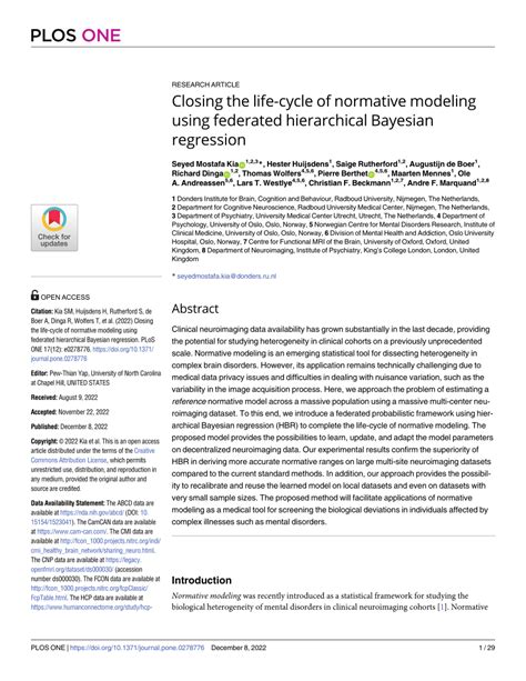 pdf closing the life cycle of normative modeling using federated