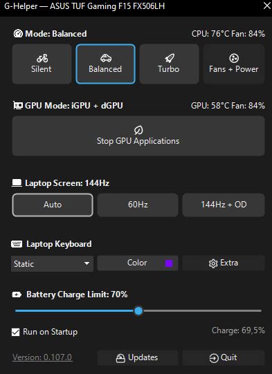 g helper not switching power plans smh r asustuf
