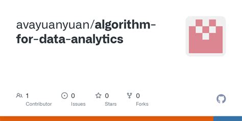 Github Avayuanyuan Algorithm For Data Analytics