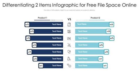 Differentiating 2 Items Infographic For Free File Space Online Powerpoint Templates Slides And