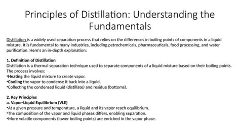 Principles Of Distillation Understanding The Fundamentals Pptx