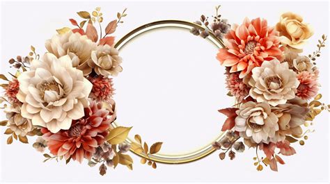 Premium Photo Luxurious Floral Wedding Frame Design Generative Ai