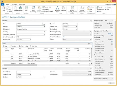 Assembly Order Posting To General Ledger Olof Simren Microsoft