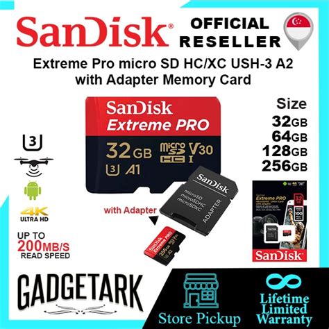 Sg Sandisk Extreme Pro Gb Gb Gb Gb Gb Gb Tb Micro Sd Xc Microsd