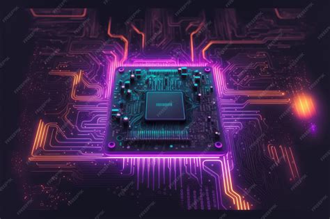 Premium Photo Computer Microchip Semiconductor On Motherboard