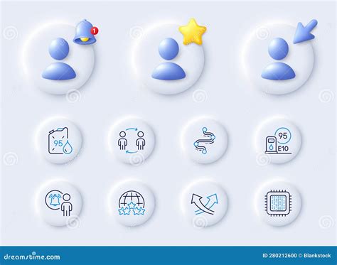 Timeline Workflow And User Notification Line Icons For Web App