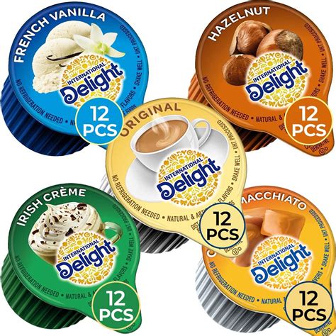 Coffee Creamer Singles Variety Pack 60 Count Assorted Non
