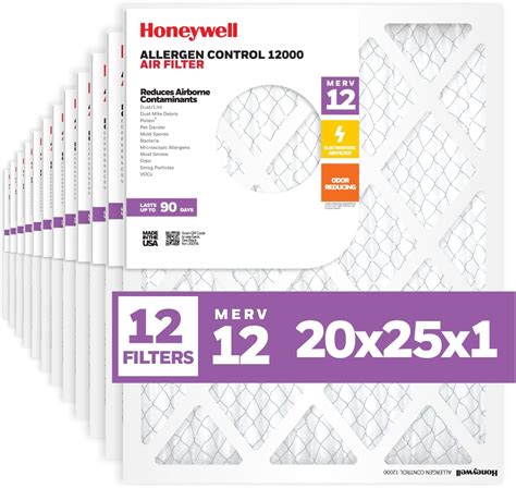 Honeywell 20x25x1 Merv 12 Electrostatic Pleated Hvac Ac Furnace Air