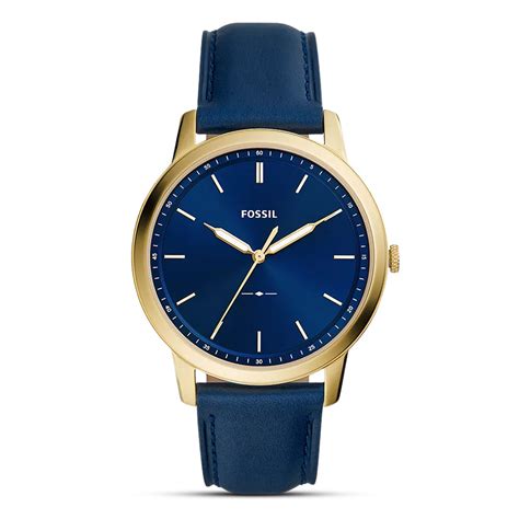 Fossil Minimalist Navy Blue Dial Mens Watch Fs5789