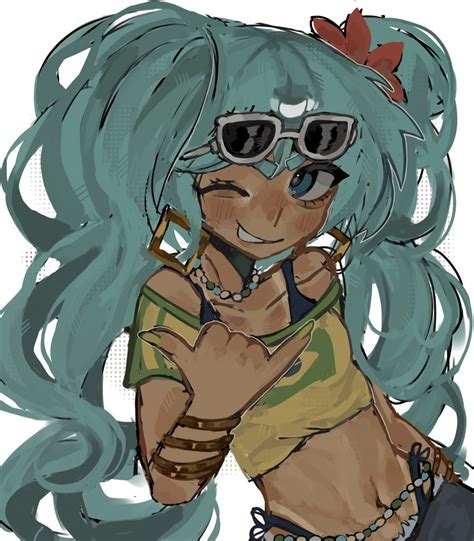 Hatsune Miku And Brazilian Miku Vocaloid Drawn By Chinesemochii Danbooru