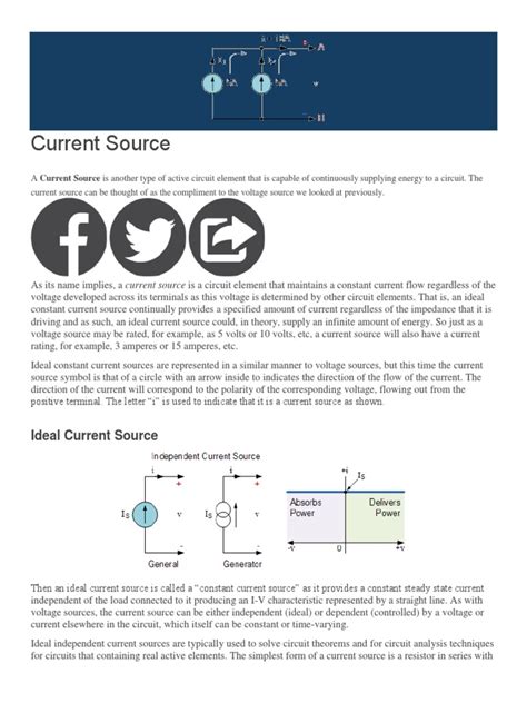 Voltage Source Current Source Dependent Ideal Practical Independent
