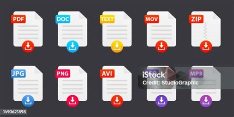 파일 형식 아이콘입니다 문서의 형식 및 확장 pdf doc excel png psd csv xls ppt html