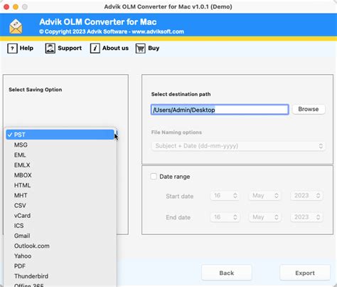 Olm Converter To Export Mac Olm File Into 20 Formats