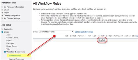 how to configure salesforce workflow rule evaluate criteria