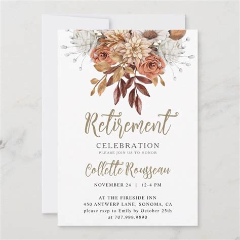 Elegant Retirement Party Invitation Zazzle Retirement Party