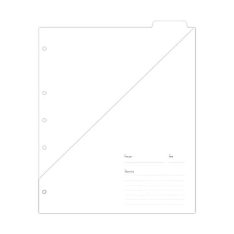 Write On Paper Pocket Dividers 925 X 11375 White 5 Pocket Dividers Per Set 31776 Write On Paper Pocket Dividers 925 X 11375 White 5 Pocket Dividers Per Set 31776