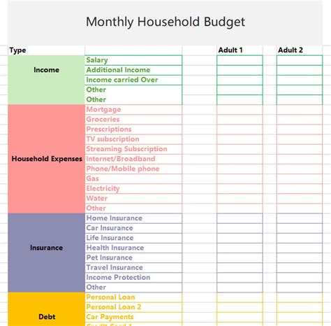 Free Home Budget Worksheet Download Free Home Budget Worksheet Png