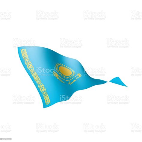 Kazakhstan Flag Vector Illustration Stock Illustration Download Image