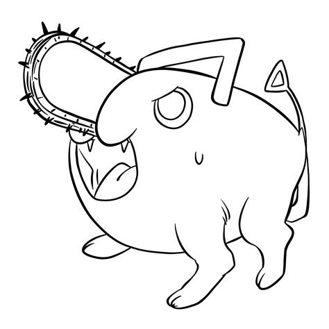 How To Draw Pochita The Chainsaw Devil SketchOk