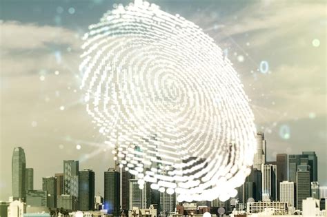 Exposition Multiple Dun Croquis Dempreinte Digitale Graphique Virtuel Sur Le Concept De