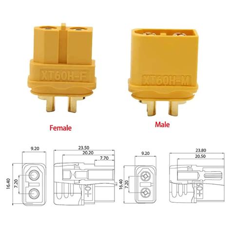 Amass 50 Pairs Xt60h Bullet Connector Plug Upgrated Of Xt60 Sheath Fem