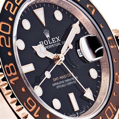 Rolex Gmt Master Ii 126715chnr Root Beer Rose Gold Black Dial 2023