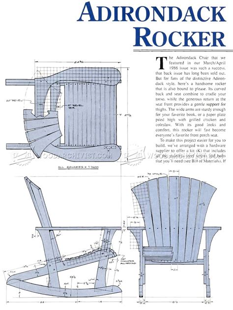 Rocking Chair Rocker Template Outline Seat Bottom And Seat Back Step 2